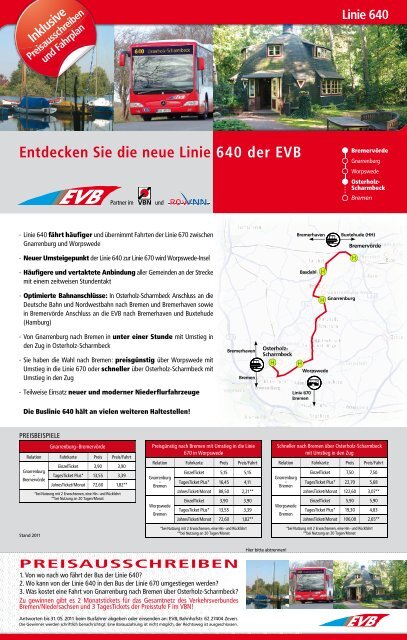 Entdecken Sie die neue Linie 640 der EVB - Evb-service.de