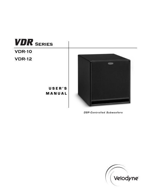 VDR Series manual_Rev A - One Call