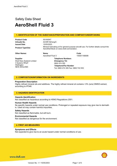 AeroShell Fluid 3 - SkyGeek.com