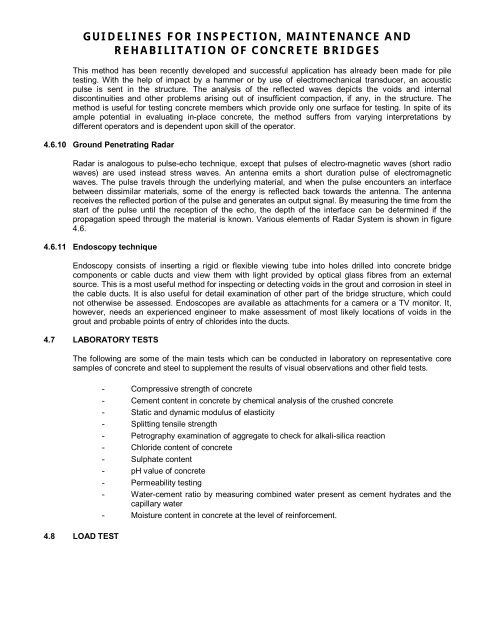 GUIDELINES FOR INSPECTION