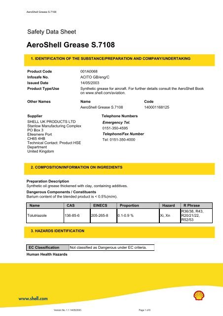 AeroShell Grease S.7108 - SkyGeek.com