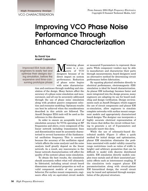 Improving VCO Phase Noise Performance Through Enhanced ...