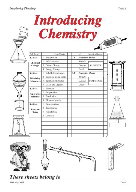 Introducing Chemistry - Chemistry Teaching Resources