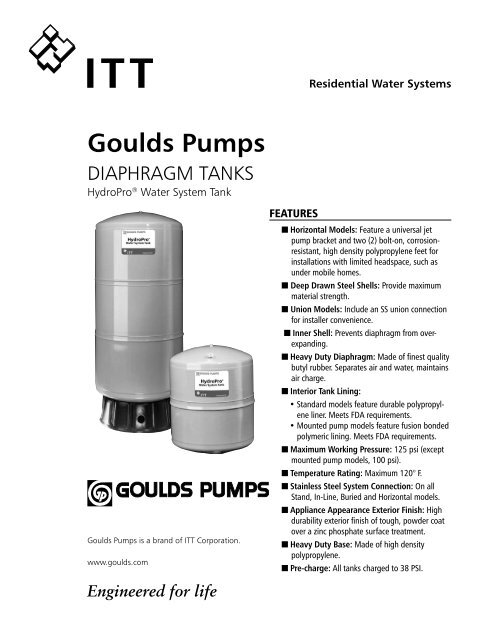 Hydro-Pro Pressure Tanks