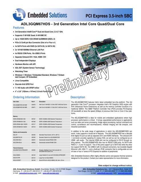 Datasheet - Advanced Digital Logic