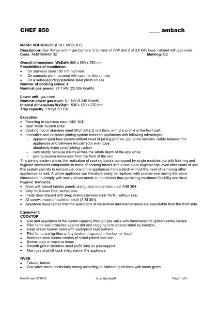 CHEF 850 ____ ambach
