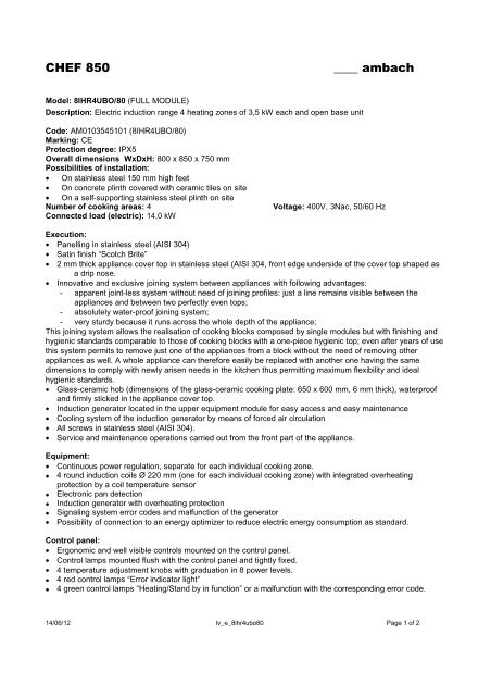 CHEF 850 ____ ambach