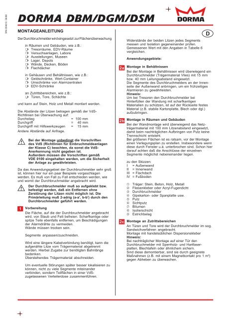 Montageanleitung - Dorma