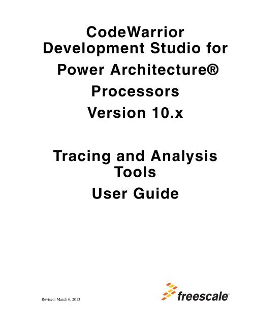 CodeWarrior Development Studio for Power Architecture ...
