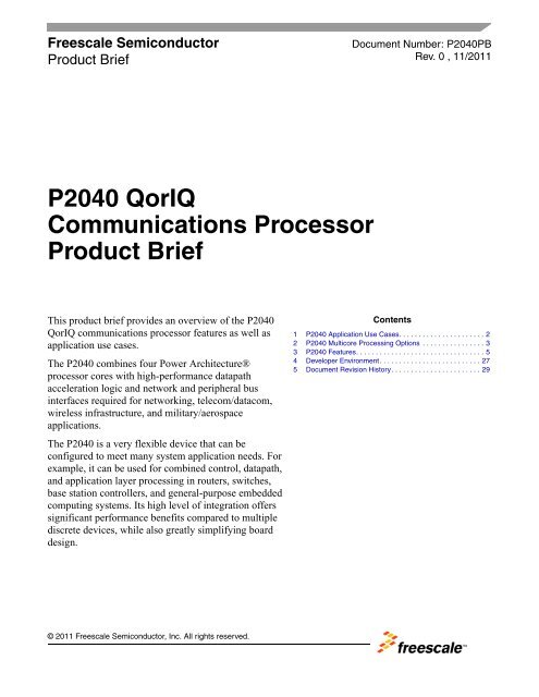 Data sheet - Freescale Semiconductor