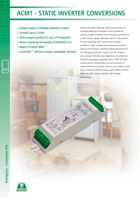 ACM1 - STATIC INVERTER CONVERSIONS