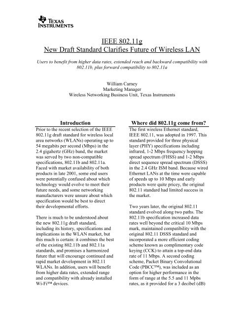 IEEE 802.11g Document