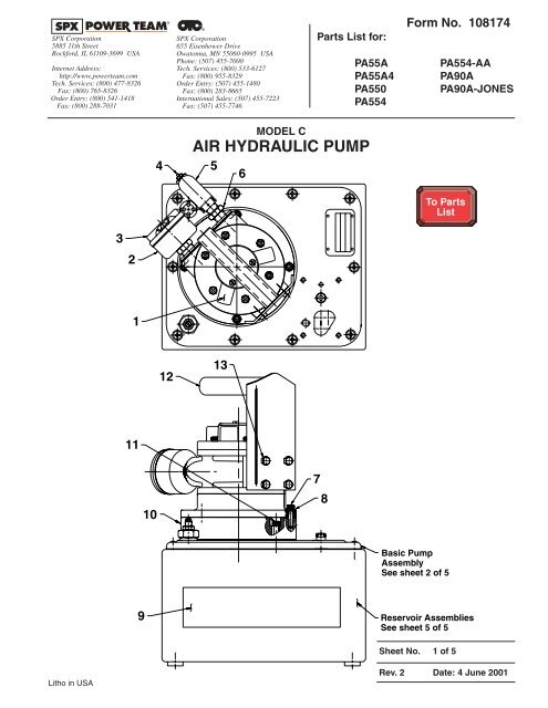 AIR HYDRAULIC PUMP - Power Team