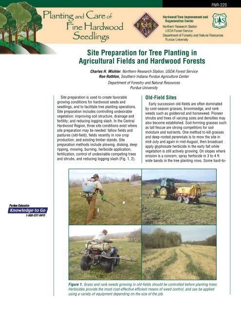 Site Preparation for Tree Planting in Agricultural Fields - Purdue ...