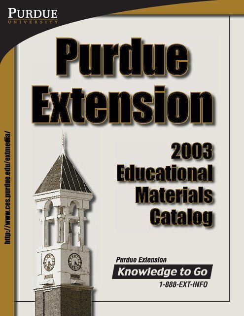 Purdue Extension 2003 Educational Materials Catalog
