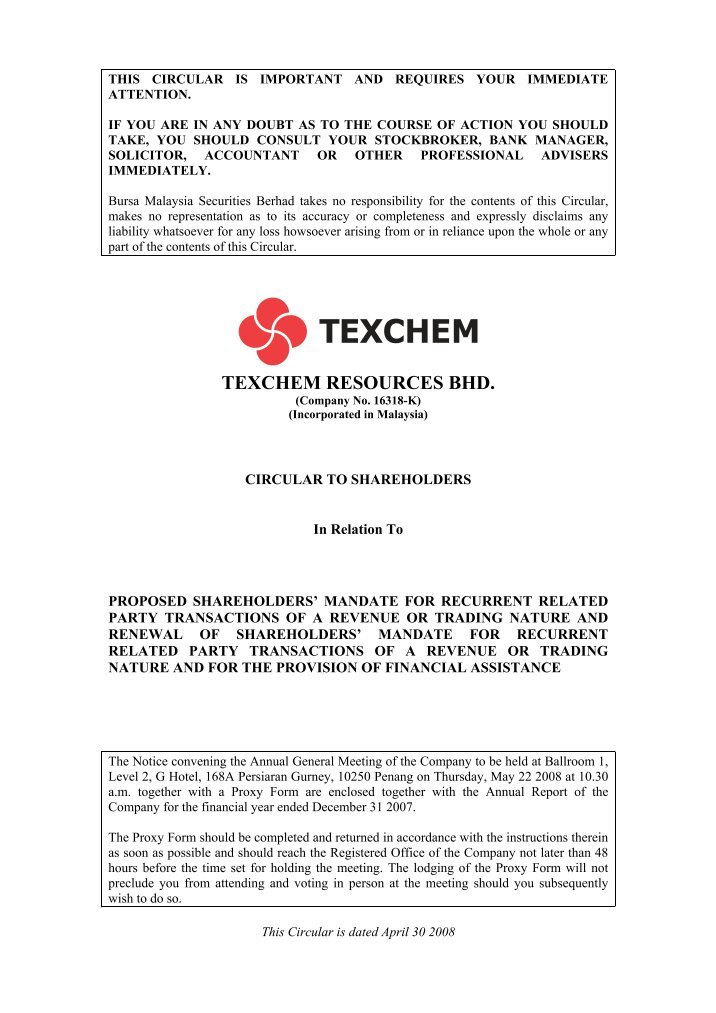 Texchem Magazines