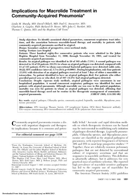 Community-Acquired Pneumonia*