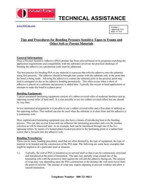 Laminating Techniques - MACtac