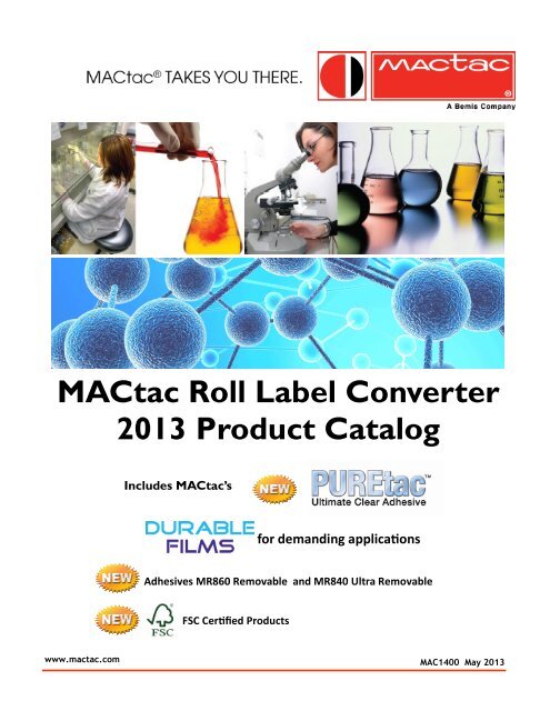 MACtac Roll Label Converter 2013 Product Catalog