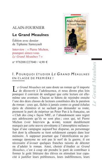 le grand meaulnes alain fournier fiche de lecture
