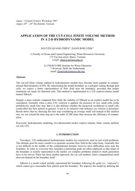 APPLICATION OF THE CUT-CELL FINITE VOLUME METHOD IN A ...