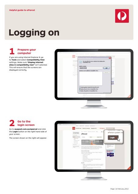 guide to eParcel - Australia Post