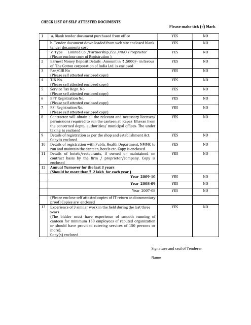 CHECK LIST OF SELF ATTESTED DOCUMENTS Please Make Tick check-list-of-self-attested-documents-please-make-tick