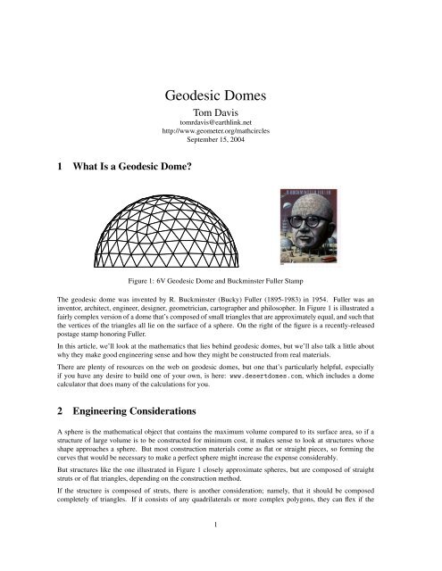 Geodesic Domes - Berkeley Math Circle