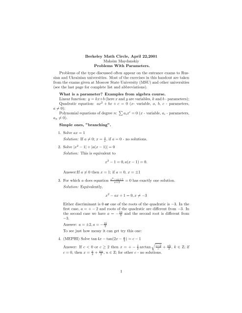 PDF format - Berkeley Math Circle