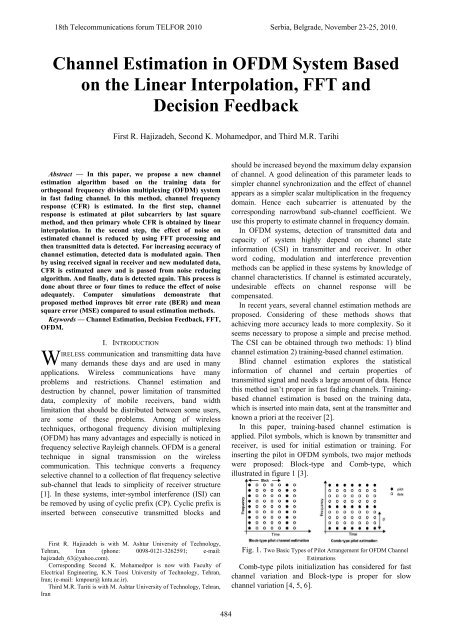 Channel Estimation in OFDM System Based on the Linear ...