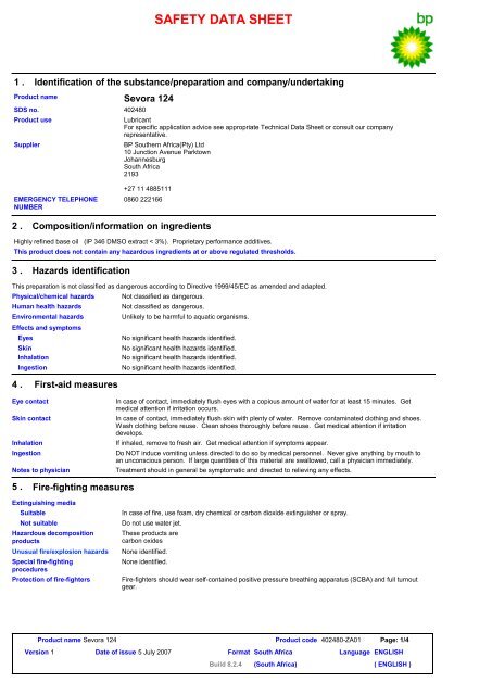 072038Sevora 124.pdf - BP - PDS & MSDS Search
