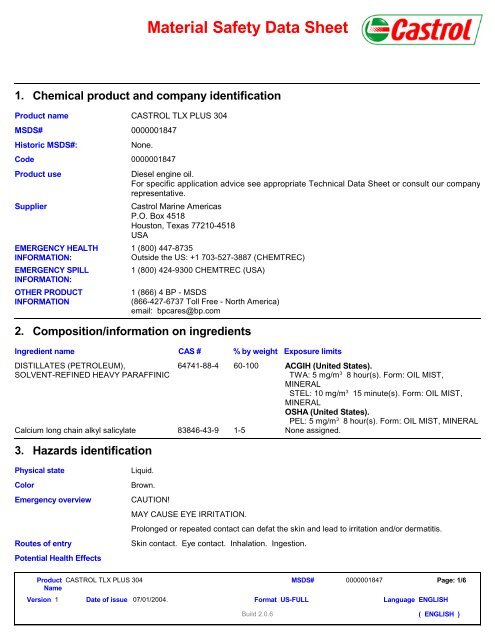 (English (US)) - BP - PDS & MSDS Search