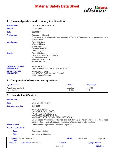 (English (US)) - BP - PDS & MSDS Search
