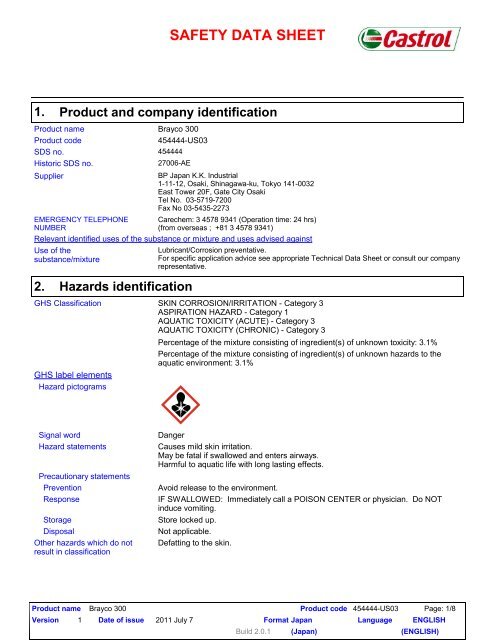 019983Brayco 300.pdf - BP - PDS & MSDS Search
