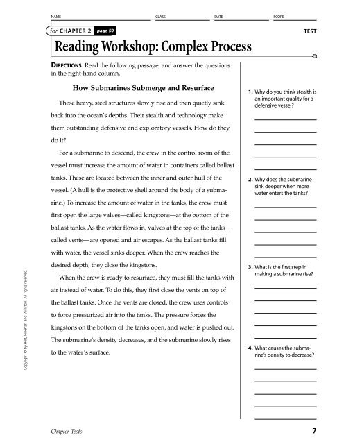 Reading Workshop: Complex Process