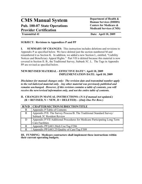CMS Manual System - Centers for Medicare & Medicaid Services