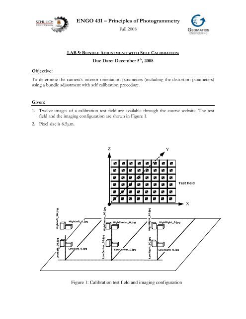 ENGO 431 ? Principles of Photogrammetry
