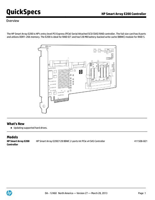 HP Smart Array E200 Controller