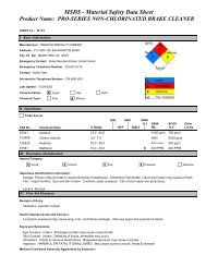 MSDS - Material Safety Data Sheet