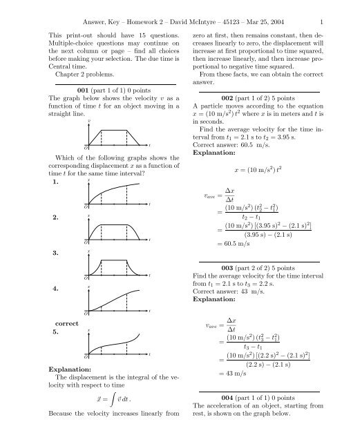 Homework 2 - Physics at Oregon State University