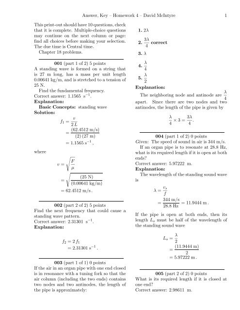 Homework 4 - Physics at Oregon State University