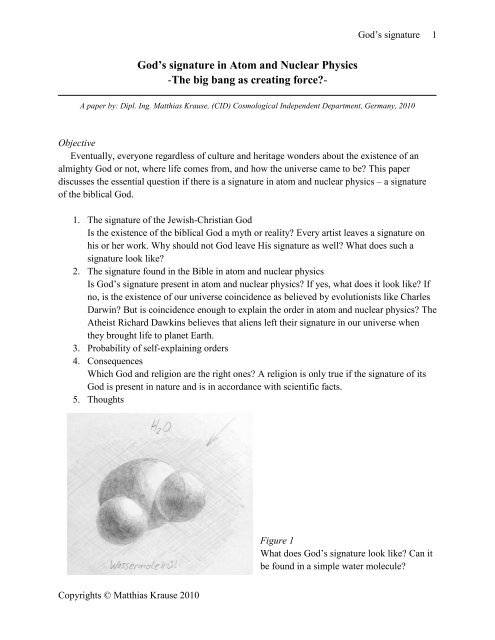 God's signature in Atom and Nuclear Physics - Kosmoskrau.de