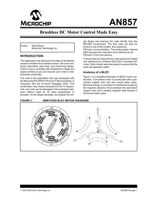 Brushless DC Motor Control Made Easy - Microchip