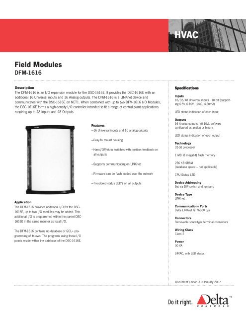 Field Modules - Delta Controls