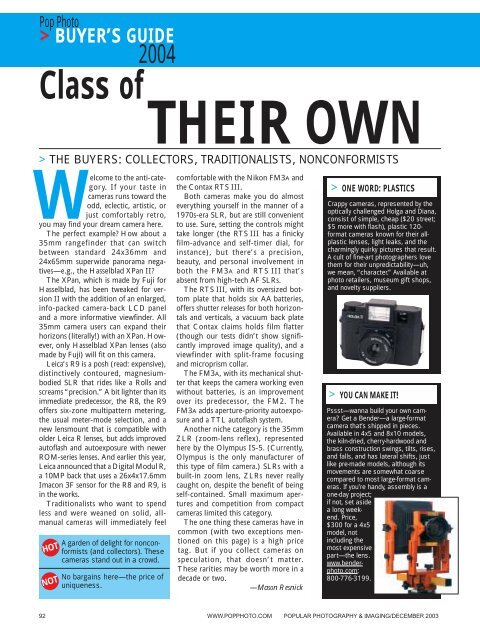 Class of - Popular Photography