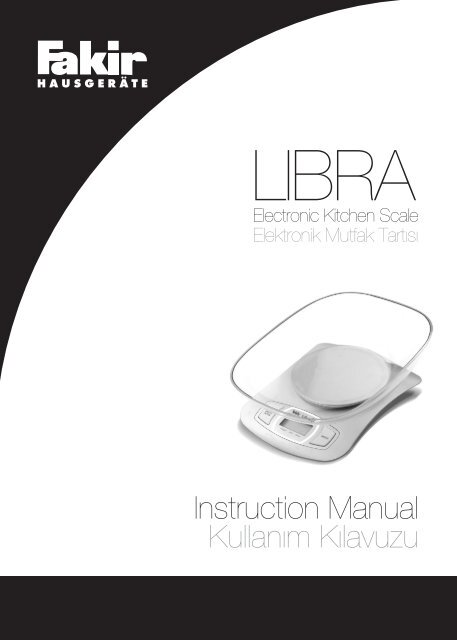 Instruction Manual Kullan›m K›lavuzu - Fakir