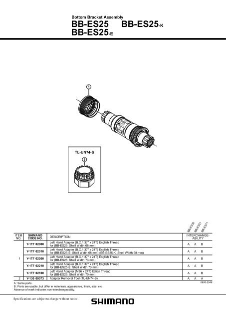 Bottom Bracket Assembly - Canyon