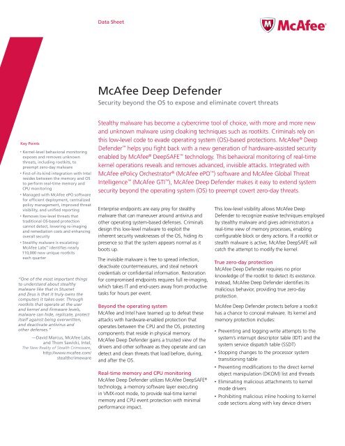 McAfee Deep Defender