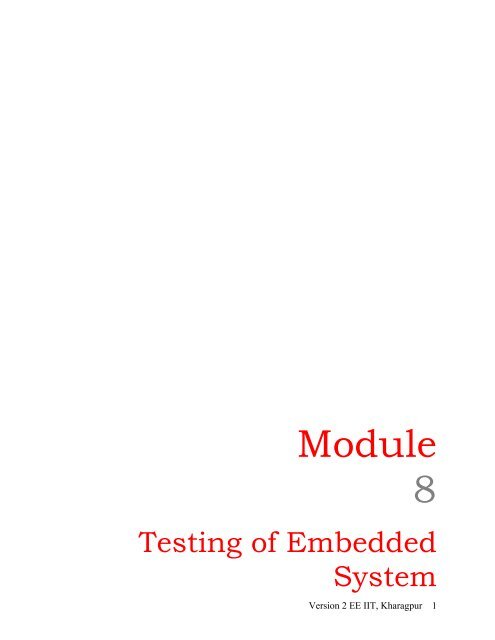 (BIST) for Embedded Systems - nptel