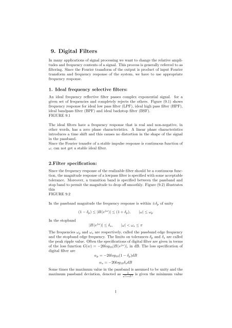 9. Digital Filters - nptel